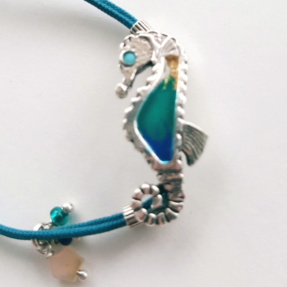 Seahorse Bracelet Turquoise String Gas Bijoux Saint-T… - Gem